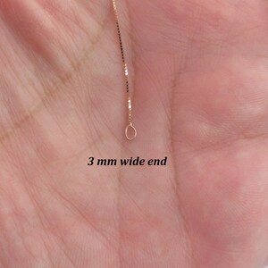 14k Solid Rose Gold Box Chain Necklace: Dainty Shiny Women's Jewelry - Etsy