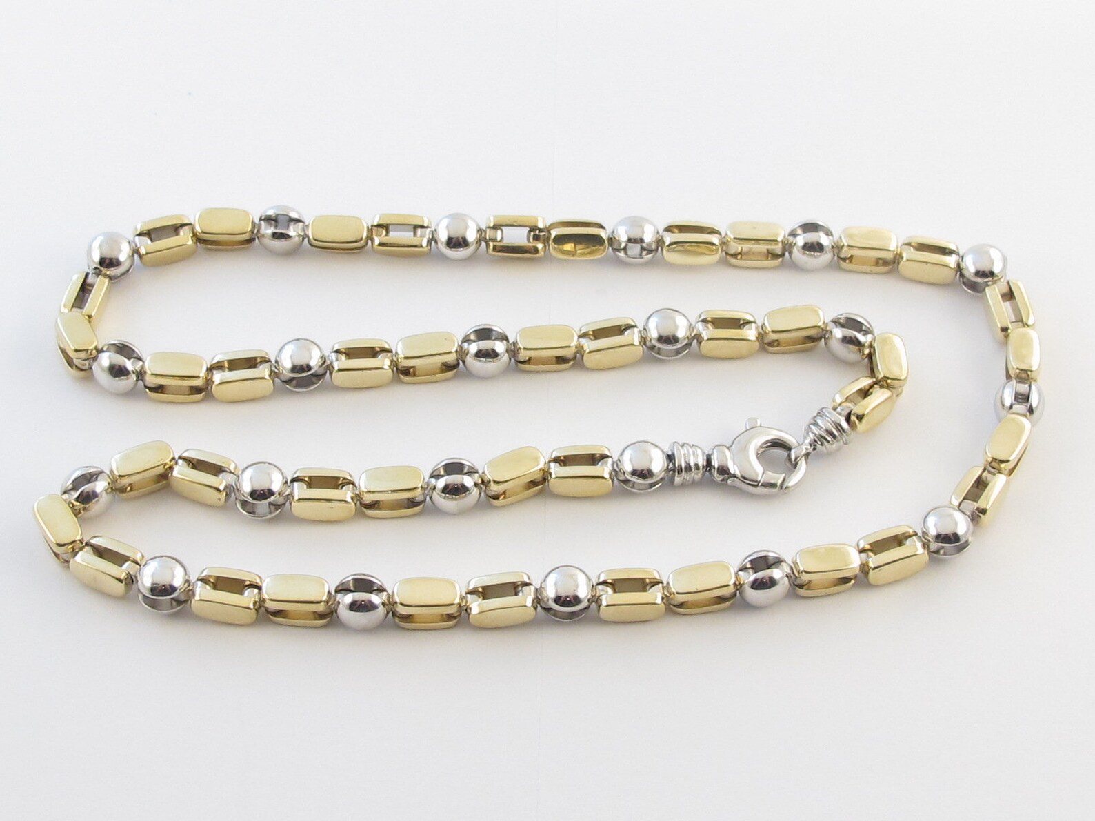 14K Gold Men's Ball Bar Link Chain 24 Fancy Yellow - Etsy