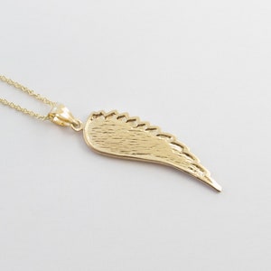 14k Yellow White Gold Angel Wings Necklace 16" 18" 20" Cable Chain - Etsy