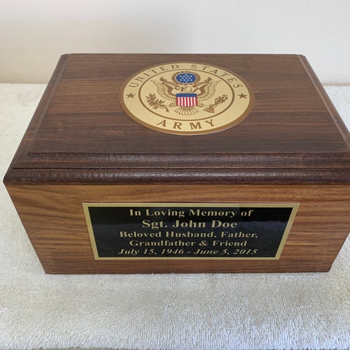 901 Hardwood Army Veterans Cremation Urn - Etsy