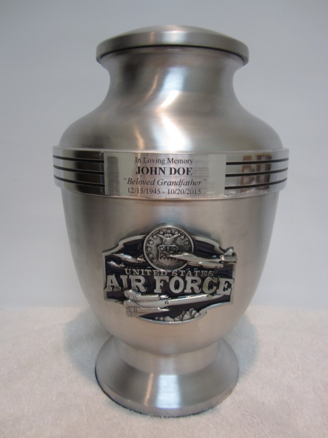 843 Air Force Military Adult Solid Aluminum Cremation Urn, Free ...