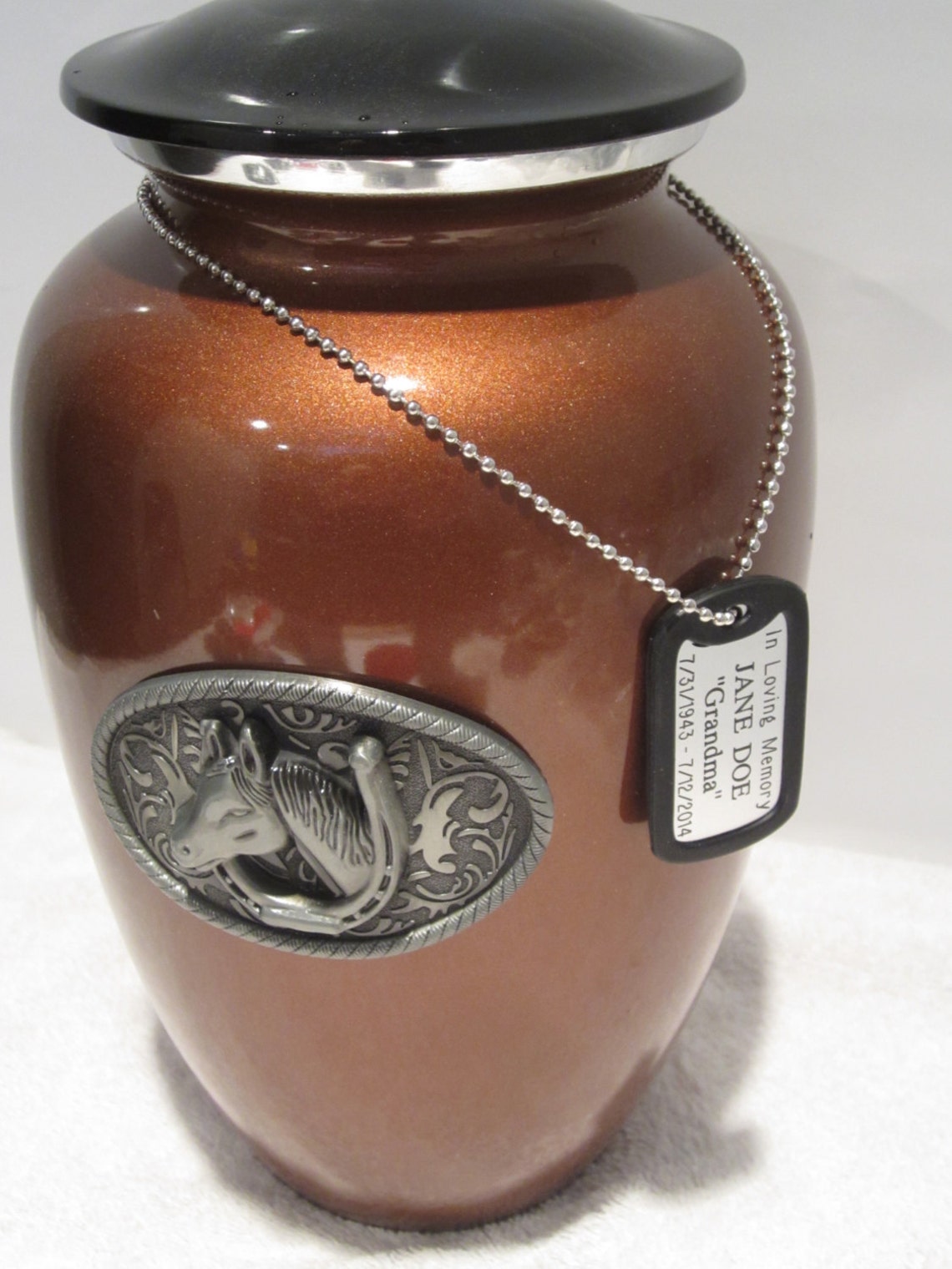 213 Equestrian Cowboy Horse Western Adult Metal Cremation - Etsy