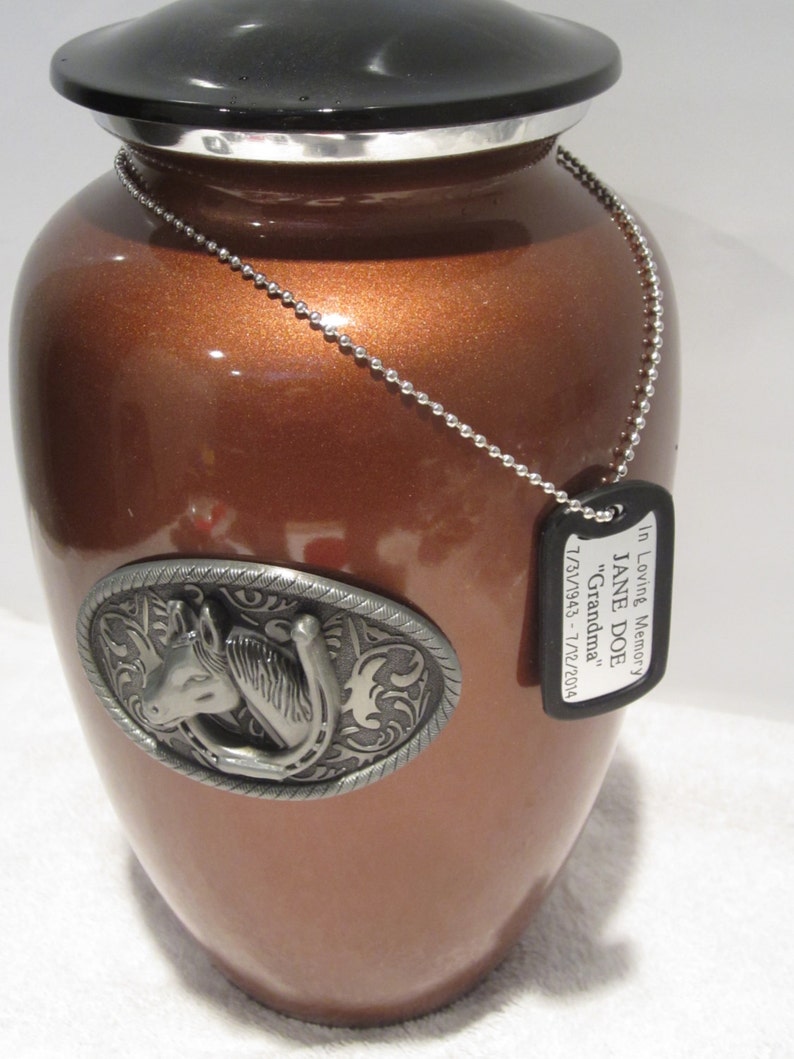 213 Equestrian, Cowboy, Horse, Western, Adult Metal Cremation Urn - Etsy