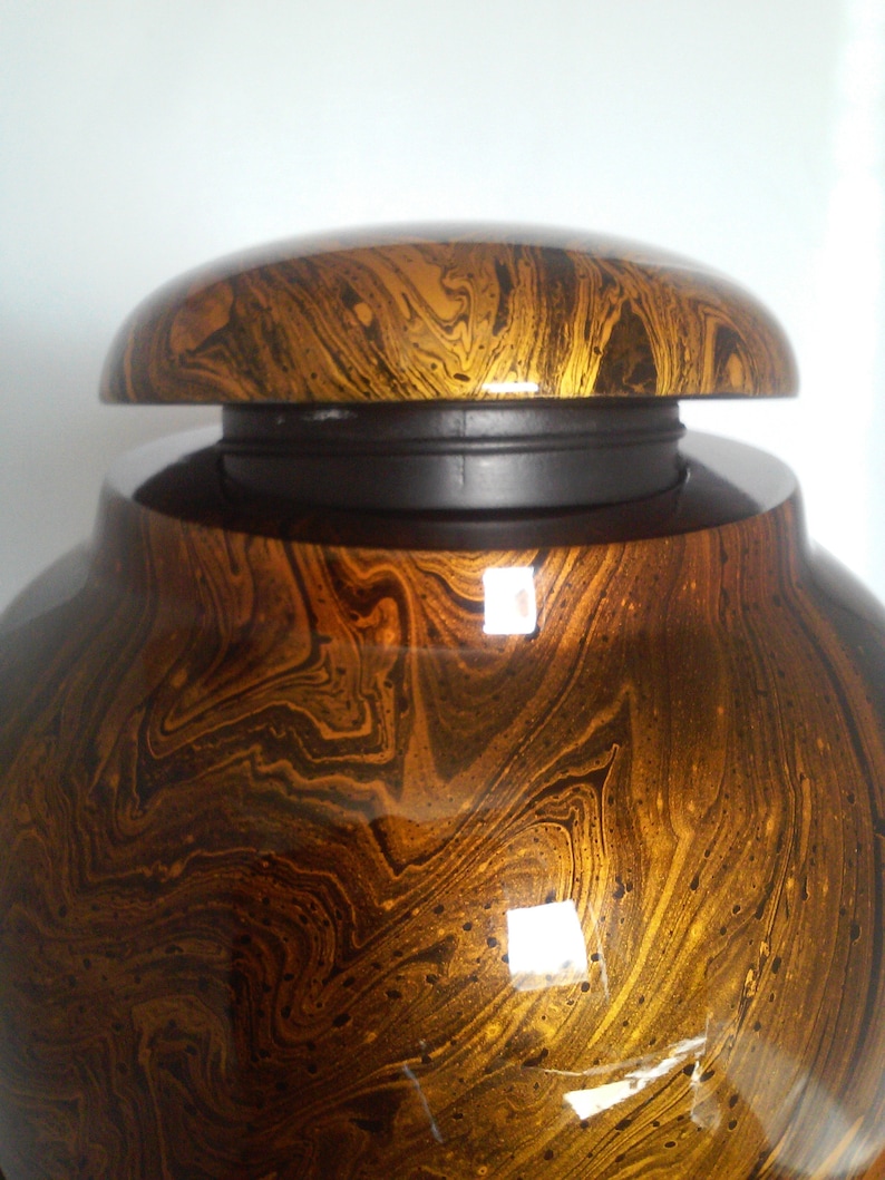Marbled Gold & Black Elvis Cremation Urn - 892 - Etsy