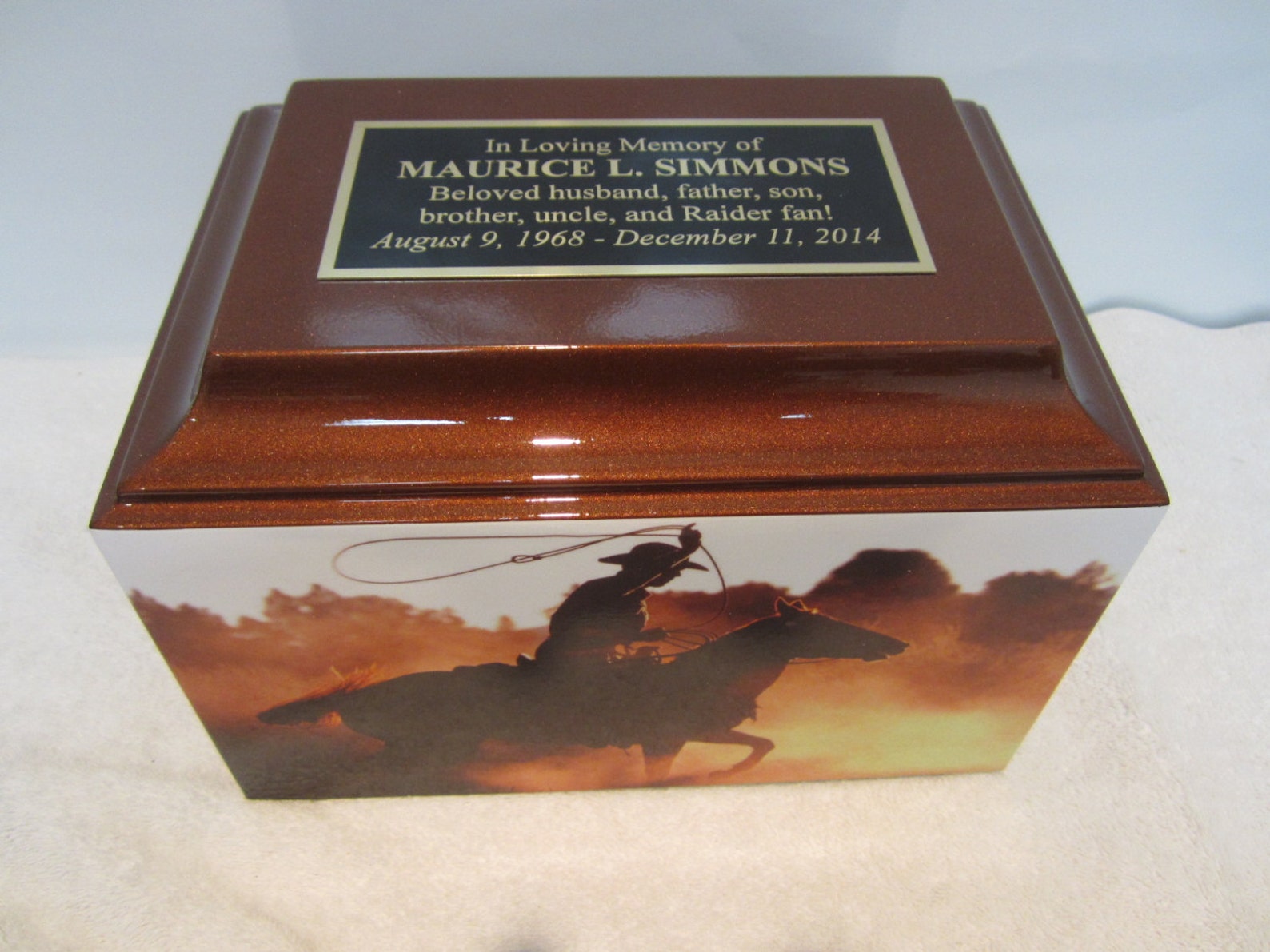 515 Cowboy Western Horse Funeral Adult Cremation Urn - Etsy