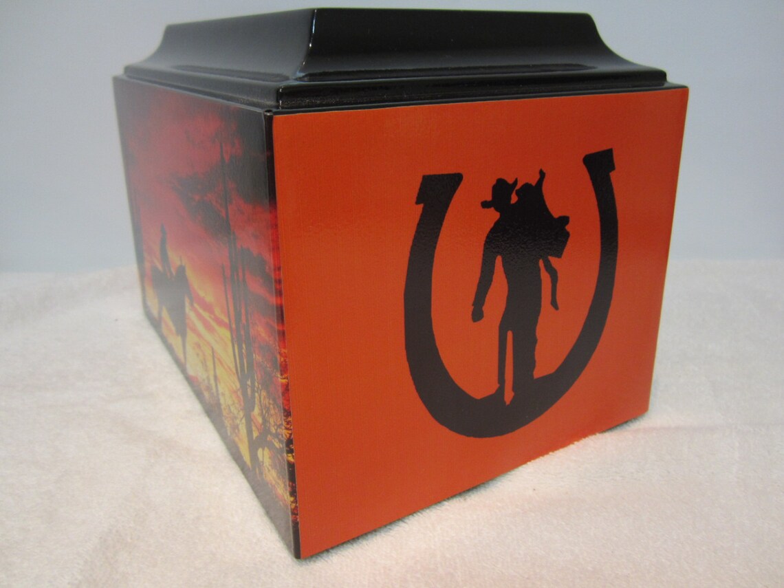 500 Southwest Cowboy Western Cremation Urn - Etsy