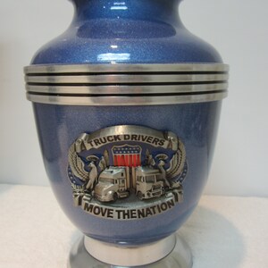 229 Trucker/driver Adult Blue Cremation Urn - Etsy