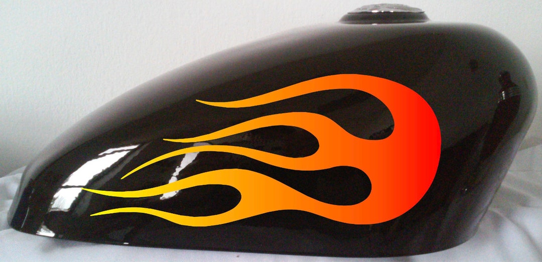 Black With Flames Adult Motorcycle Gas Tank Memorial Cremation Urn-live ...