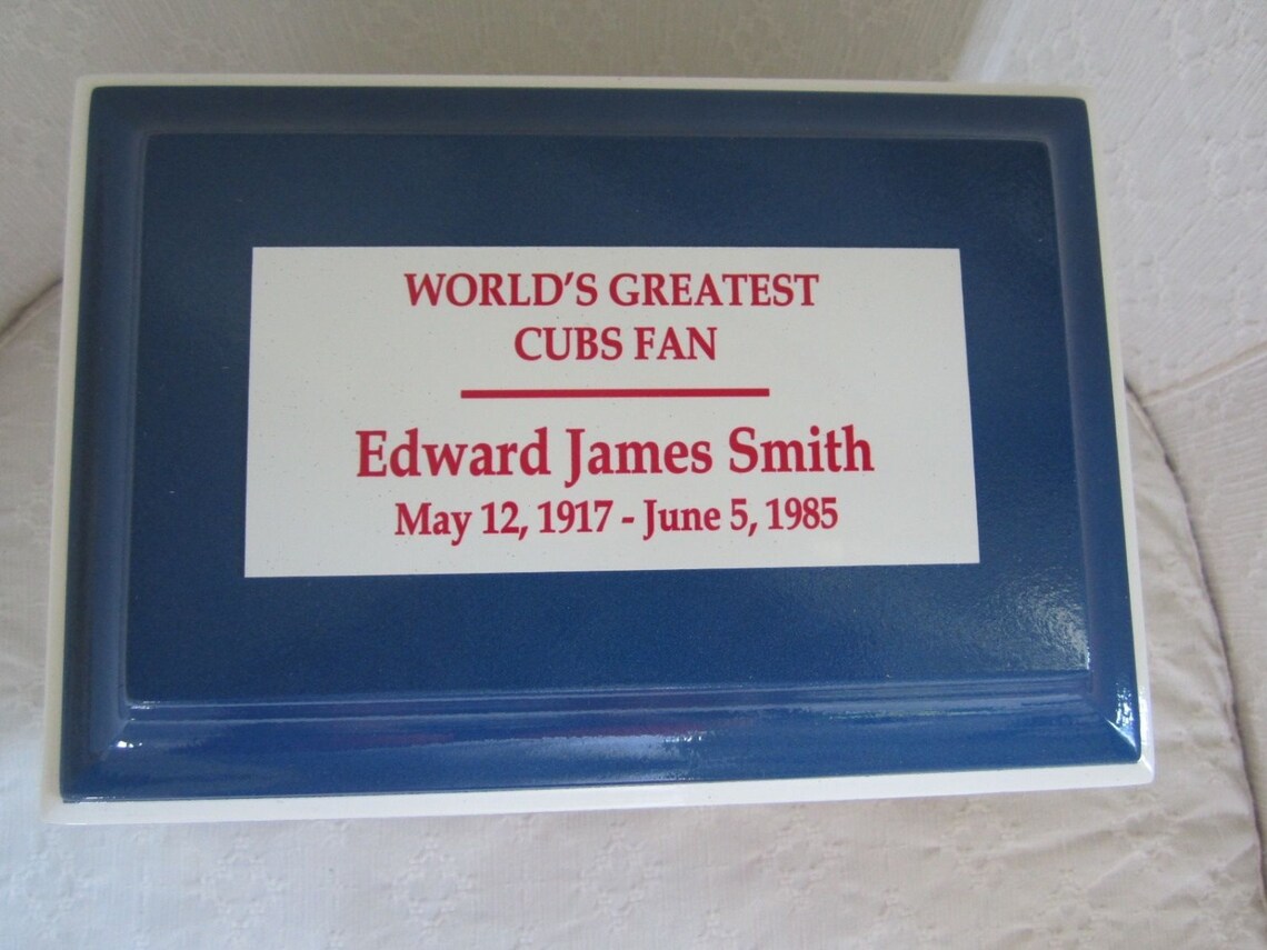 105 Baseball Sports Fan Funeral Memorial Cremation Urn Free Text - Etsy