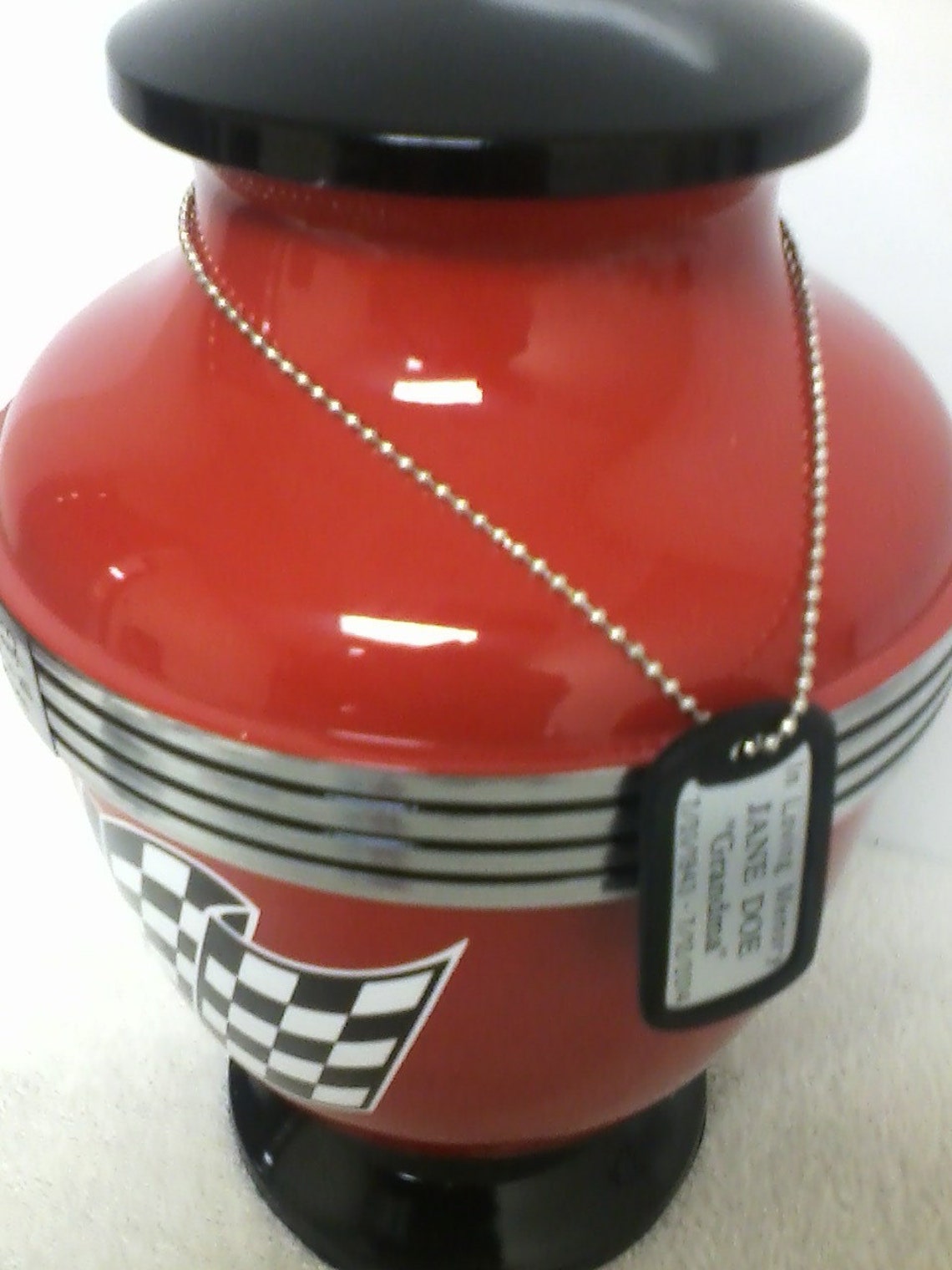 200 Racing Red & Black Adult Metal Memorial Cremation Urn - Etsy