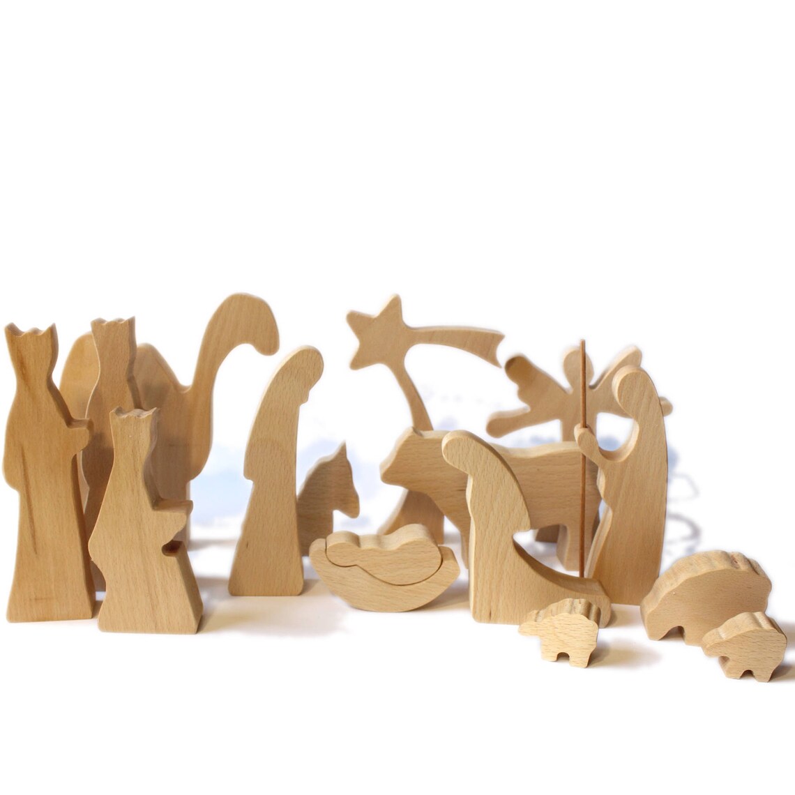 Wooden Creche for Nativity Wood Creche Nativity Nativity | Etsy