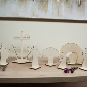 Simple Easter Nativity Set, Modern Easter Nativity Set, Resurrection ...