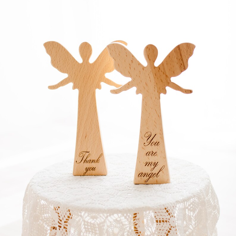 Personalized Gift, Thank You Gift, Thanksgiving Decor, Wood Angel, Give ...