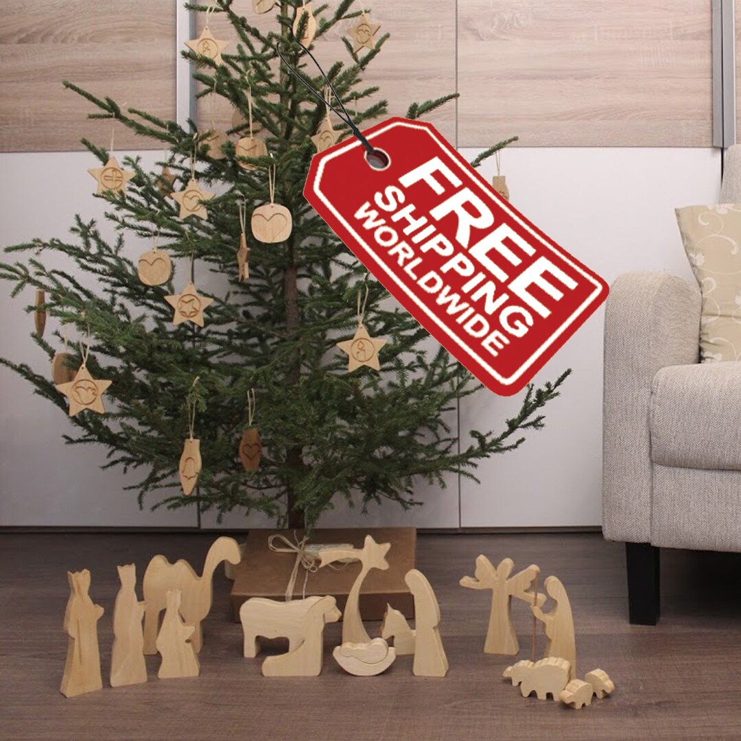 Wooden Creche for Nativity | Wood Creche Nativity | Nativity Manger Set ...