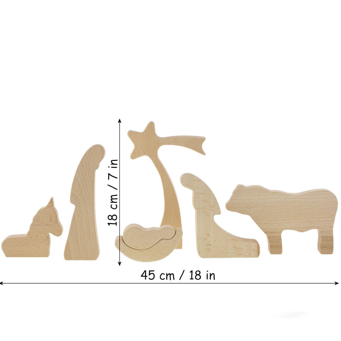 Wood Nativity Scene Modern Nativity Unique Nativity Simple - Etsy