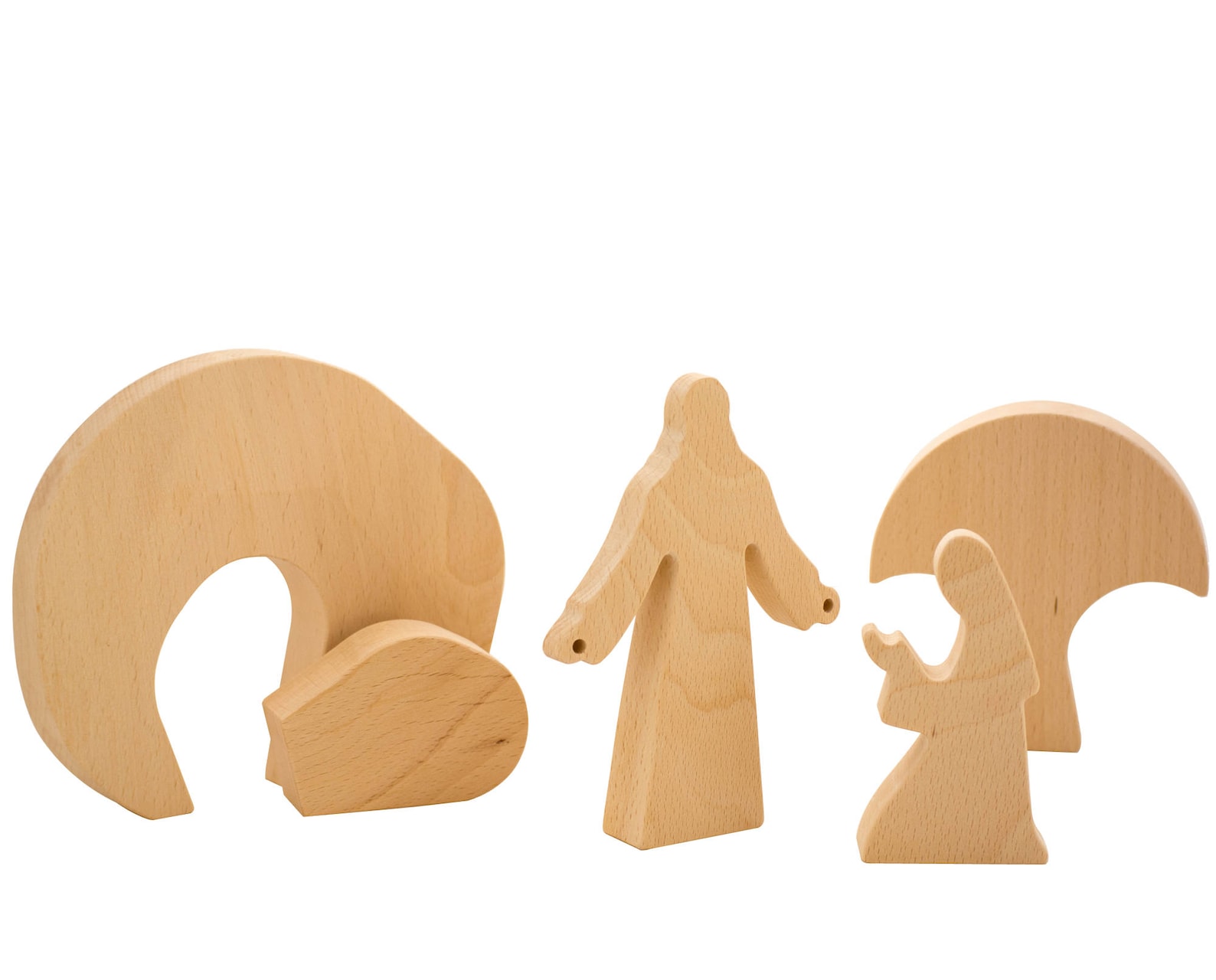 Wooden Easter Creche NATURAL Christian Easter Home - Etsy