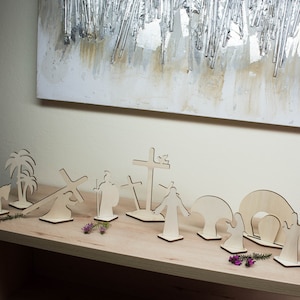 Simple Easter Nativity Set, Modern Easter Nativity Set, Resurrection ...