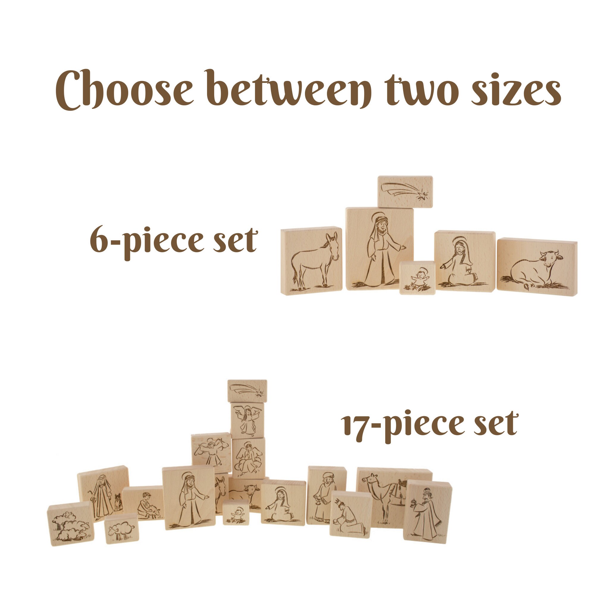 Nativity Set for Children Wooden Blocks Toddler Nativity | Etsy