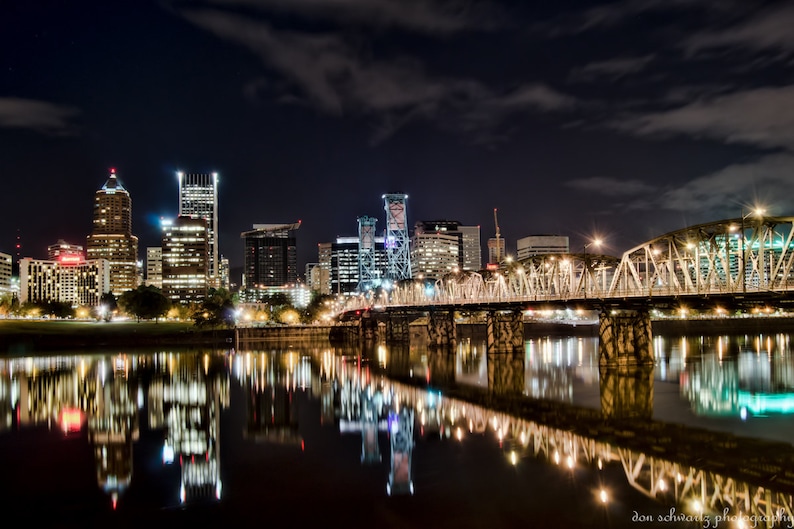 Portland Oregon at Night - Etsy