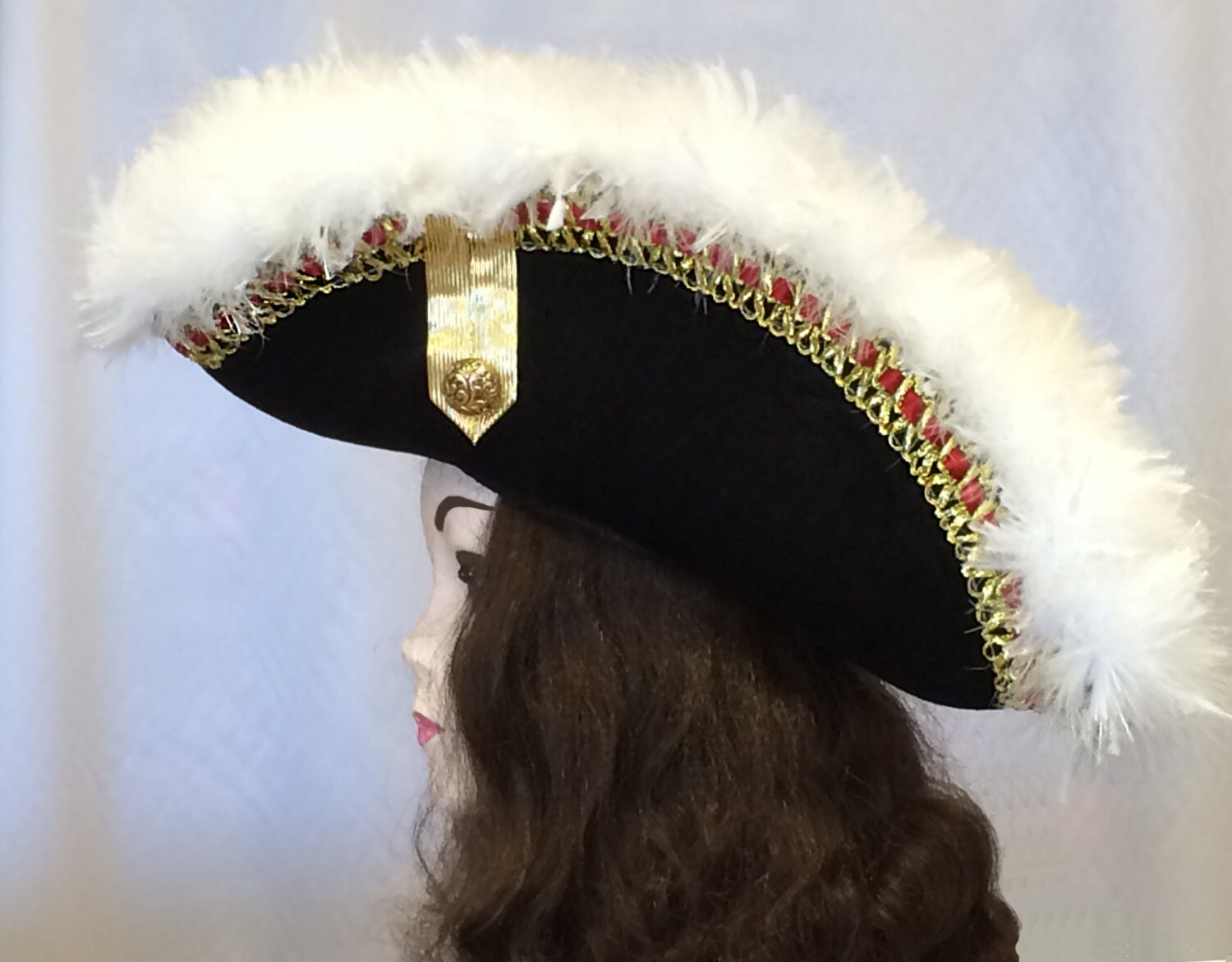 Colonial Inspired Commander or Officer's Hat, Pirate Hat, Tricorn or ...