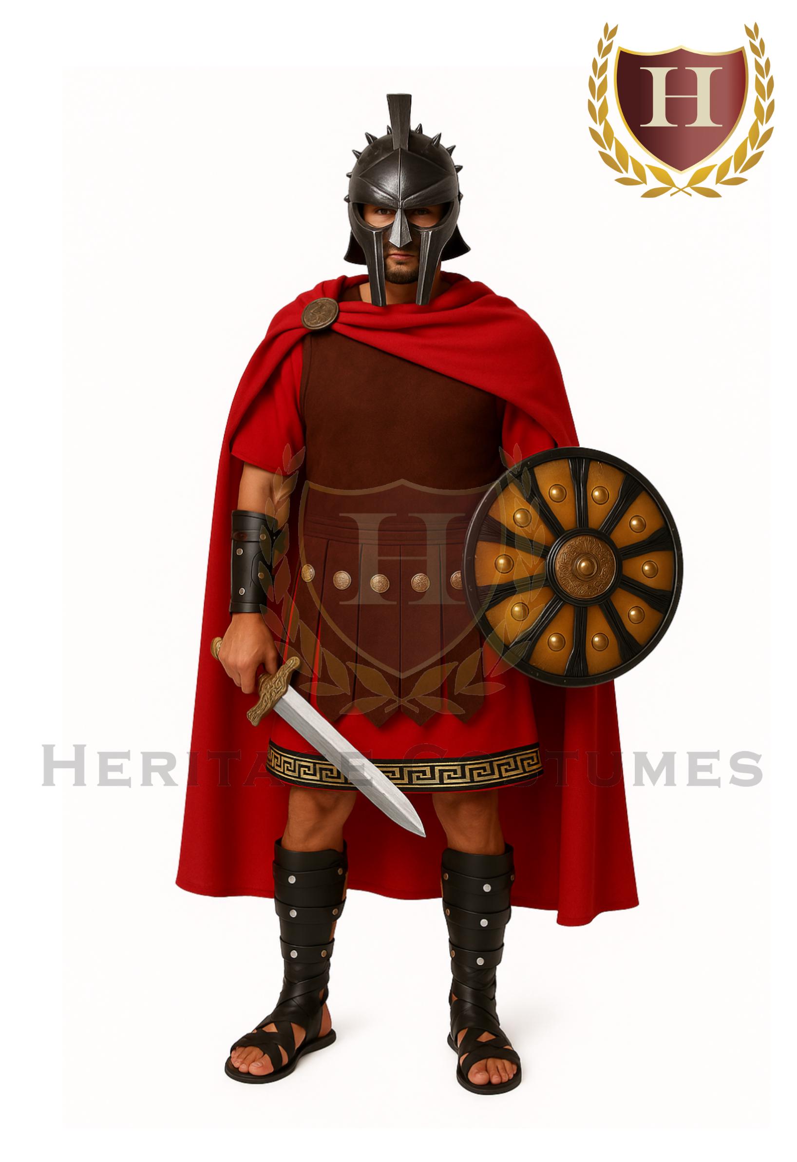 Roman Warrior Costume – Ancient Gladiator Soldier Outfit for Cosplay ...