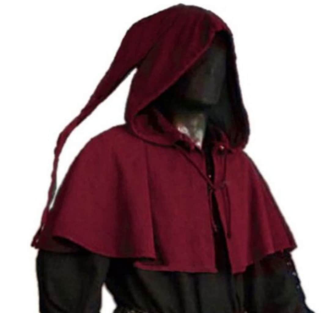 Medieval Hooded Cowl with Clasp