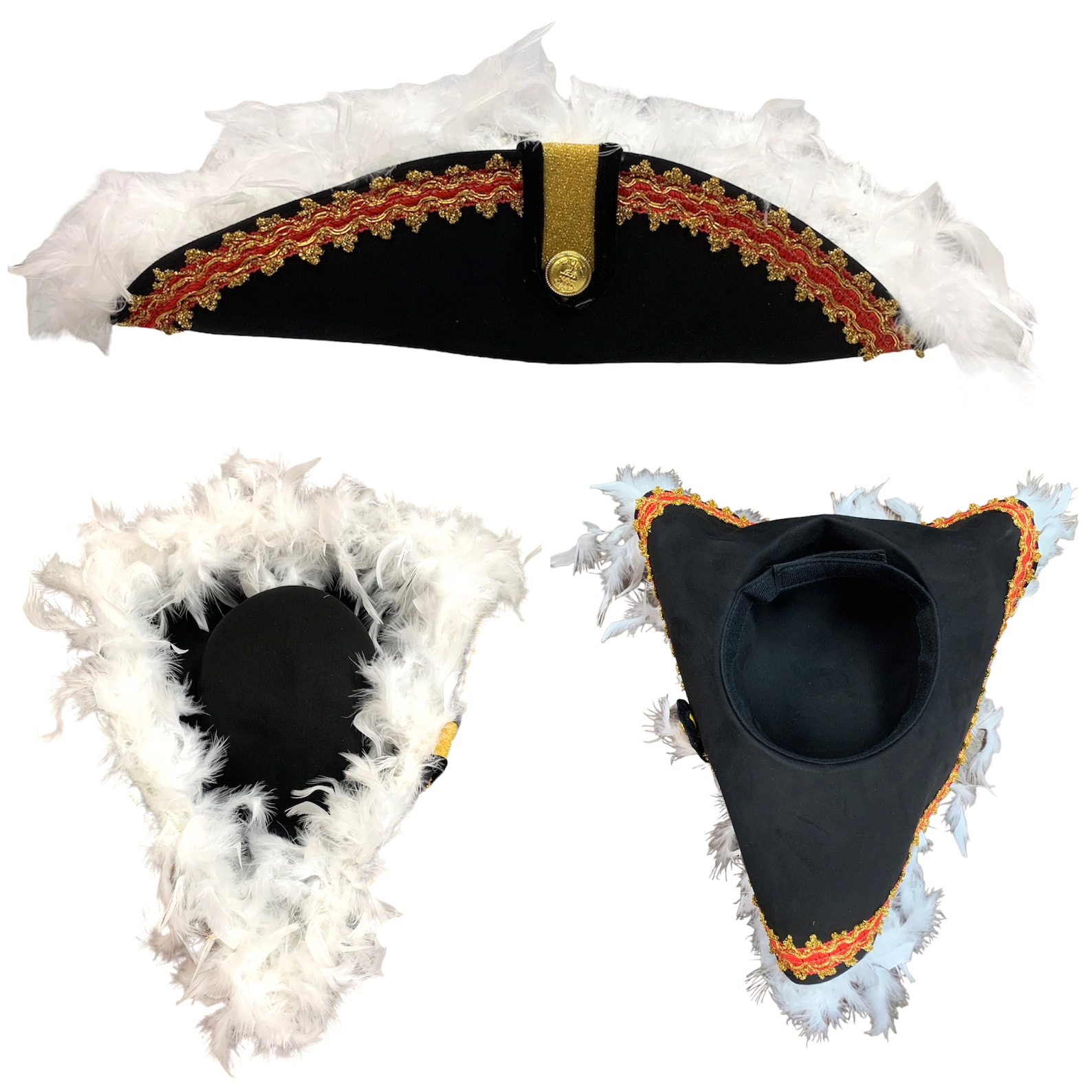 Colonial Inspired Commander Tricorne, Officer's Tricorn, or Pirate Hat ...