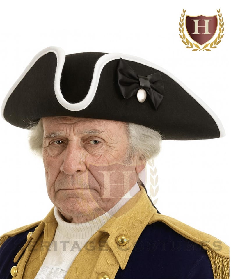 Colonial Captain's Hat, Colonial Tricorn Hat - Etsy