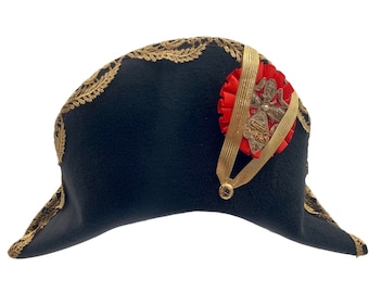 Napoleon Hat Bonaparte French Bicorne Military Cap Sauna Felted 19th ...