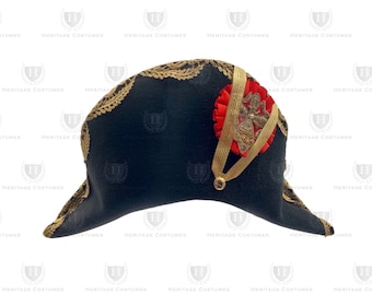Napoleonic Bicorn, Regency Hat for 19th Century Historical Re-enactment ...