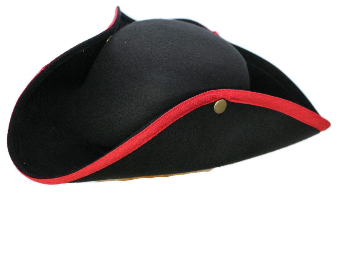 Faux Wool Colonial Tri Corner Hat