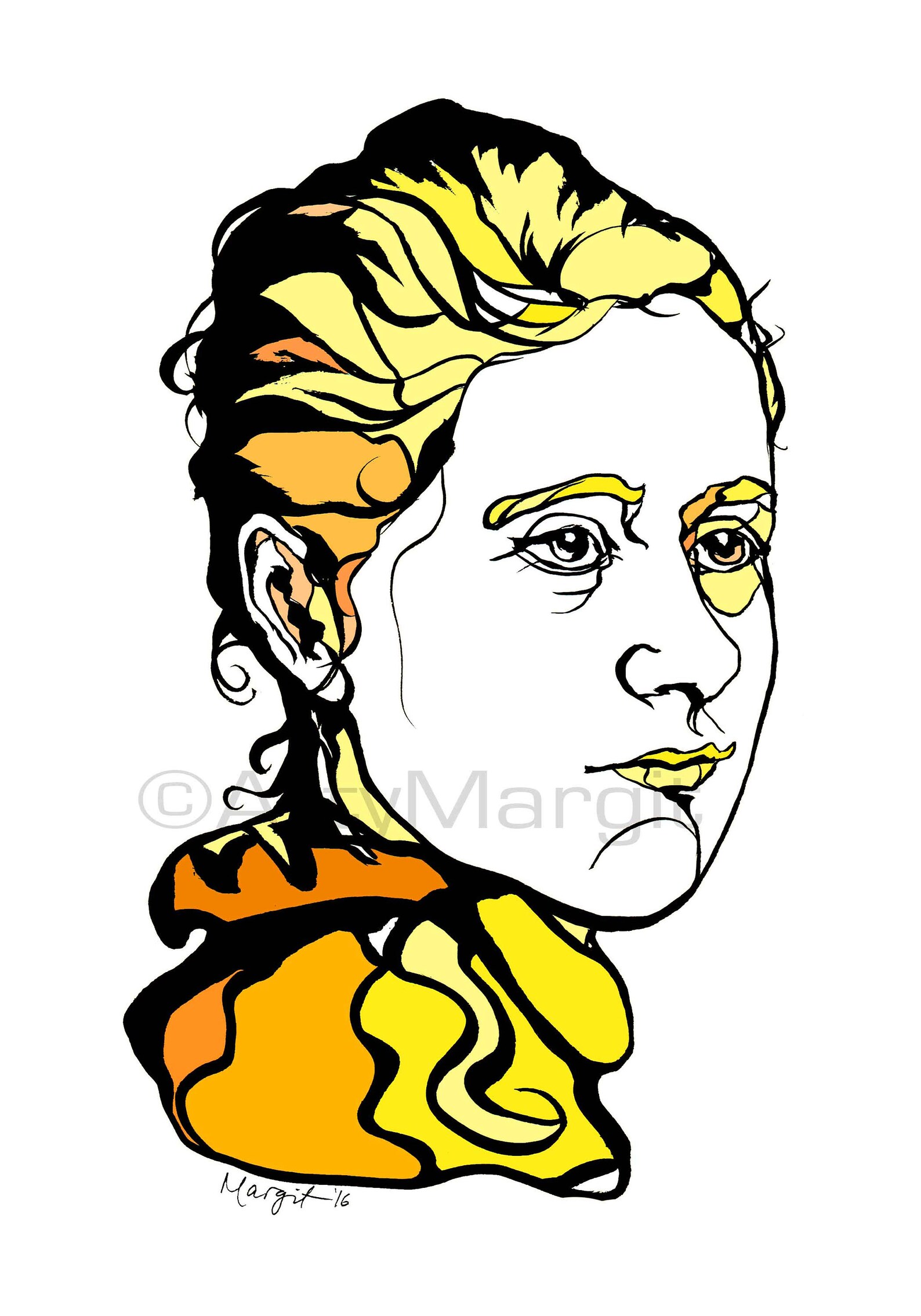 Roald Dahl Giclee Print Wall Art From Handmade Ink and Brush - Etsy