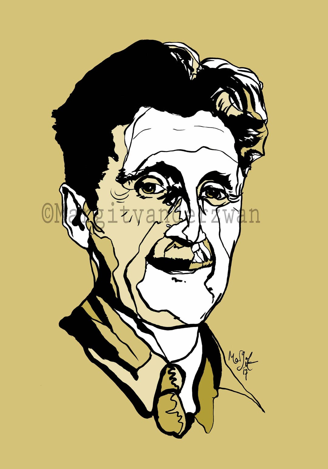 George Orwell |giclee Portrait Print | Wall Art | English Author ...