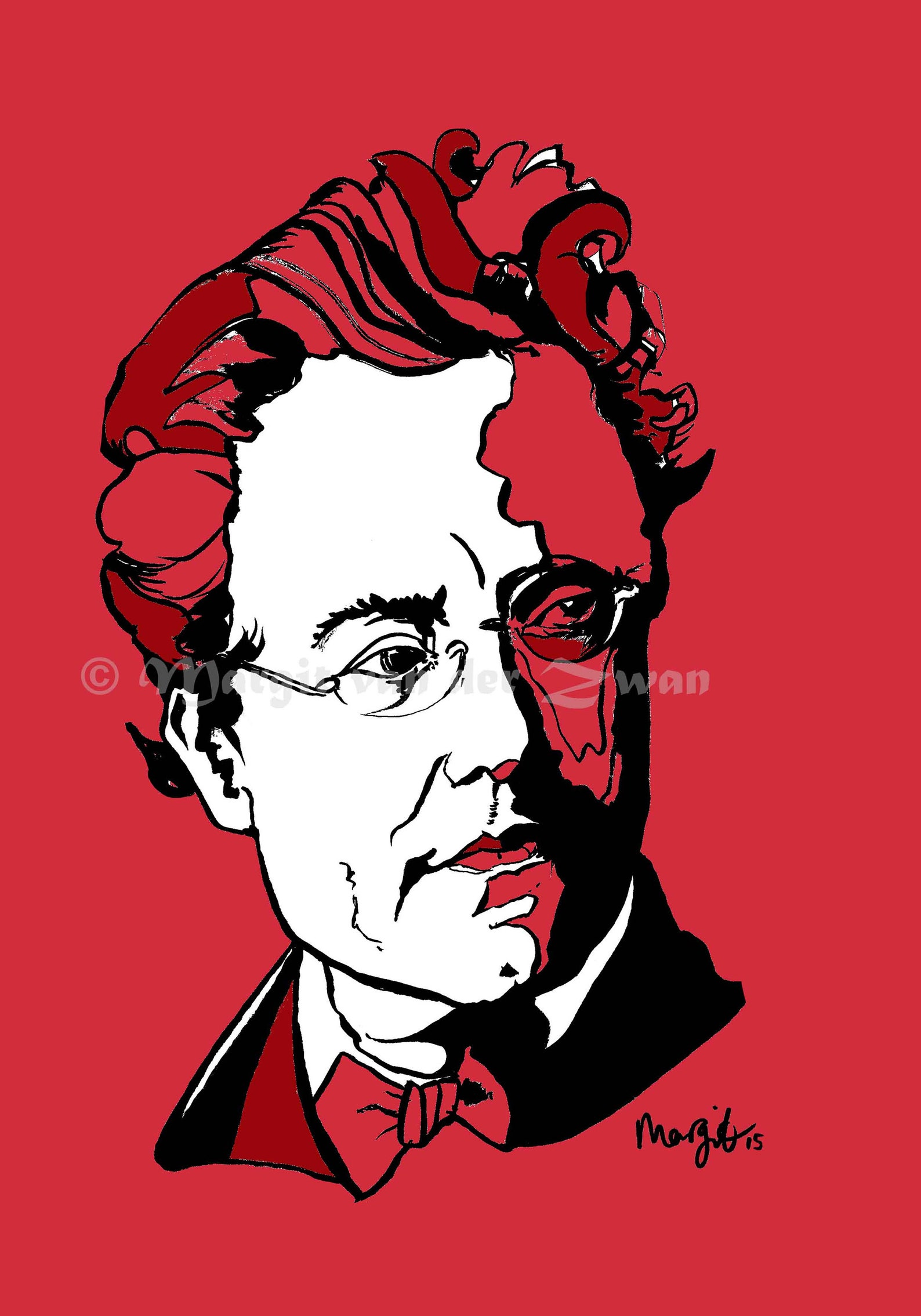 Portrait of Maurice Ravel by Margit Van Der Zwan Print Based - Etsy UK