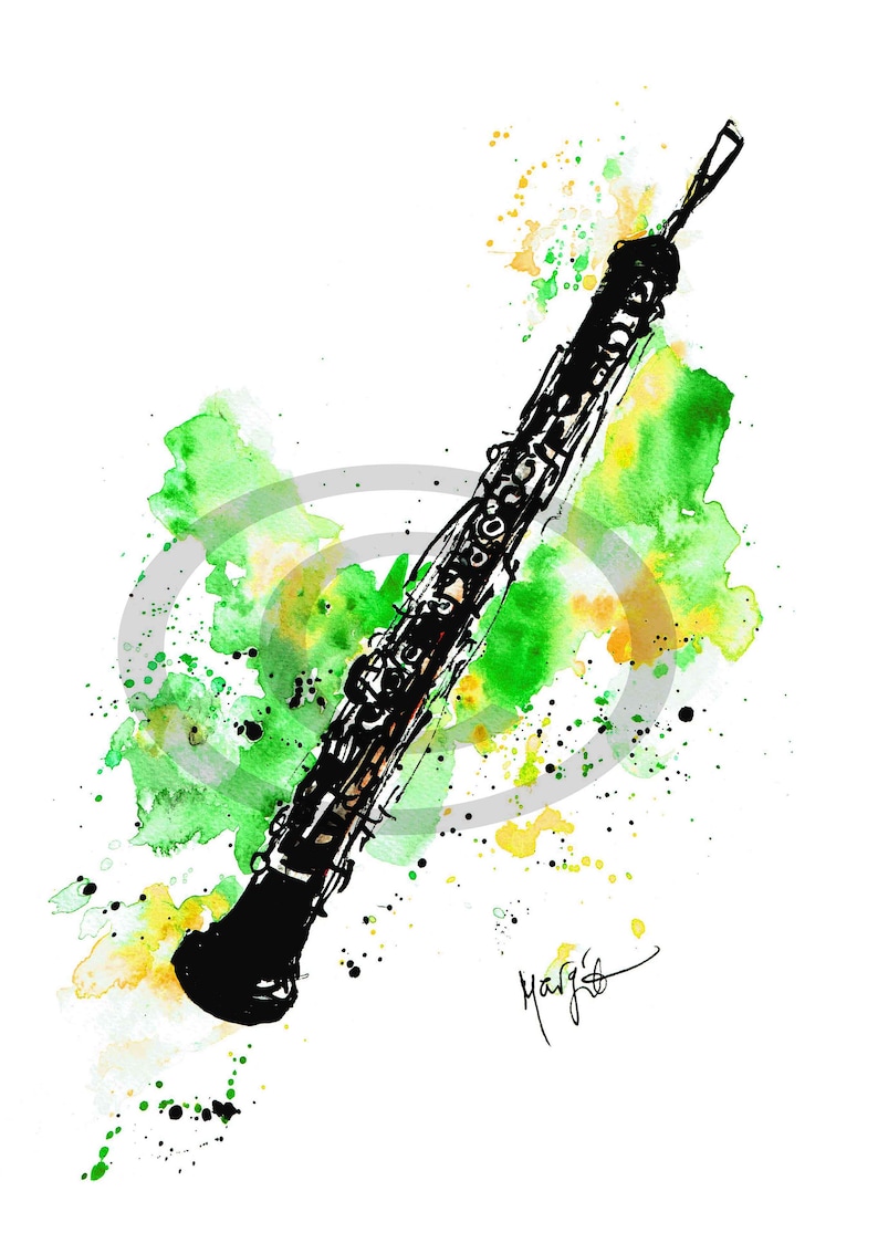 Clarinet Drawing Handmade Illustration Poster Art Wall - Etsy UK