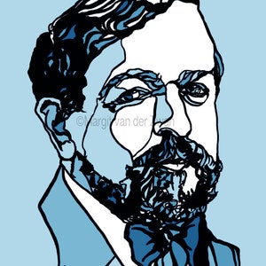 Debussy - Debussy - Handmade Artwork of French Composer. Giclée Wall ...