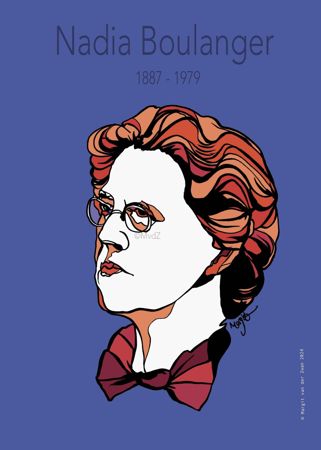 Nadia Boulanger Poster Wall Art Composer Classroom Conservatoire French ...