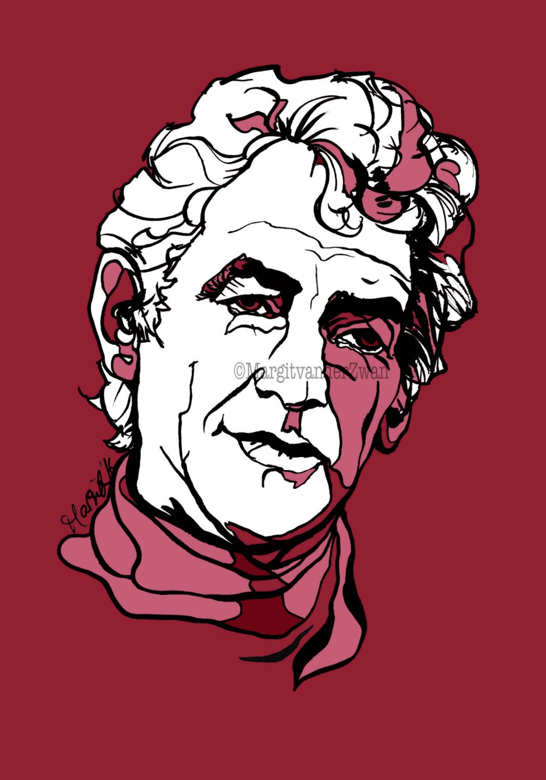 Leonard Bernstein Art Print: Pen and Ink Drawing, Music Lover Gift - Etsy