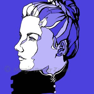 Francesca Caccini, Ink Portrait of Italian Female Composer, Musician ...