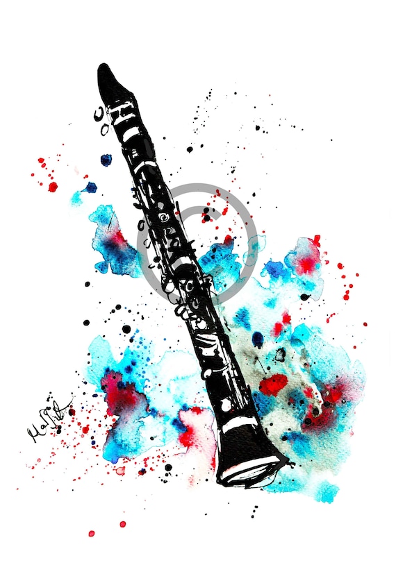 Oboe Instrument Drawing