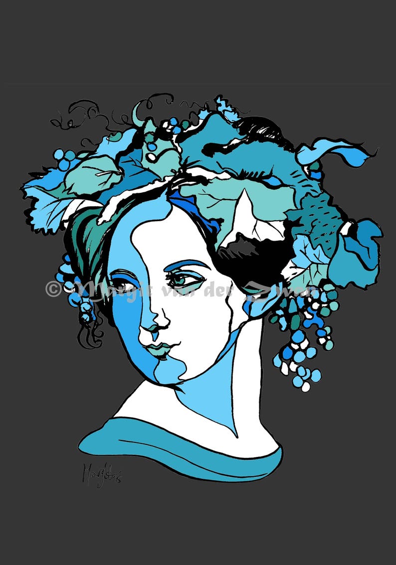 Francesca Caccini Ink Portrait of Italian Female Composer - Etsy