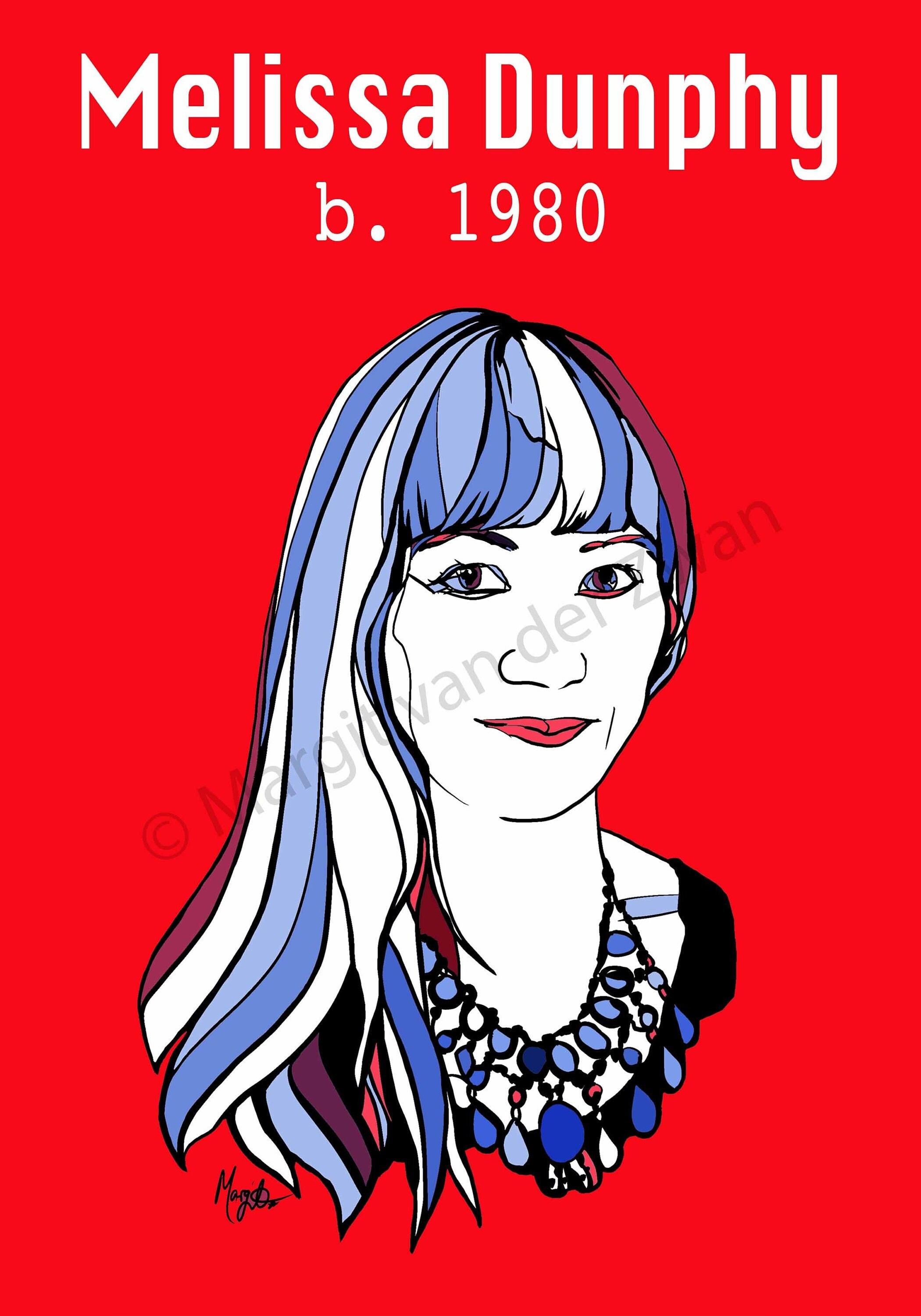 A3 Poster Portrait of the Composer Melissa Dunphy With Text. - Etsy UK