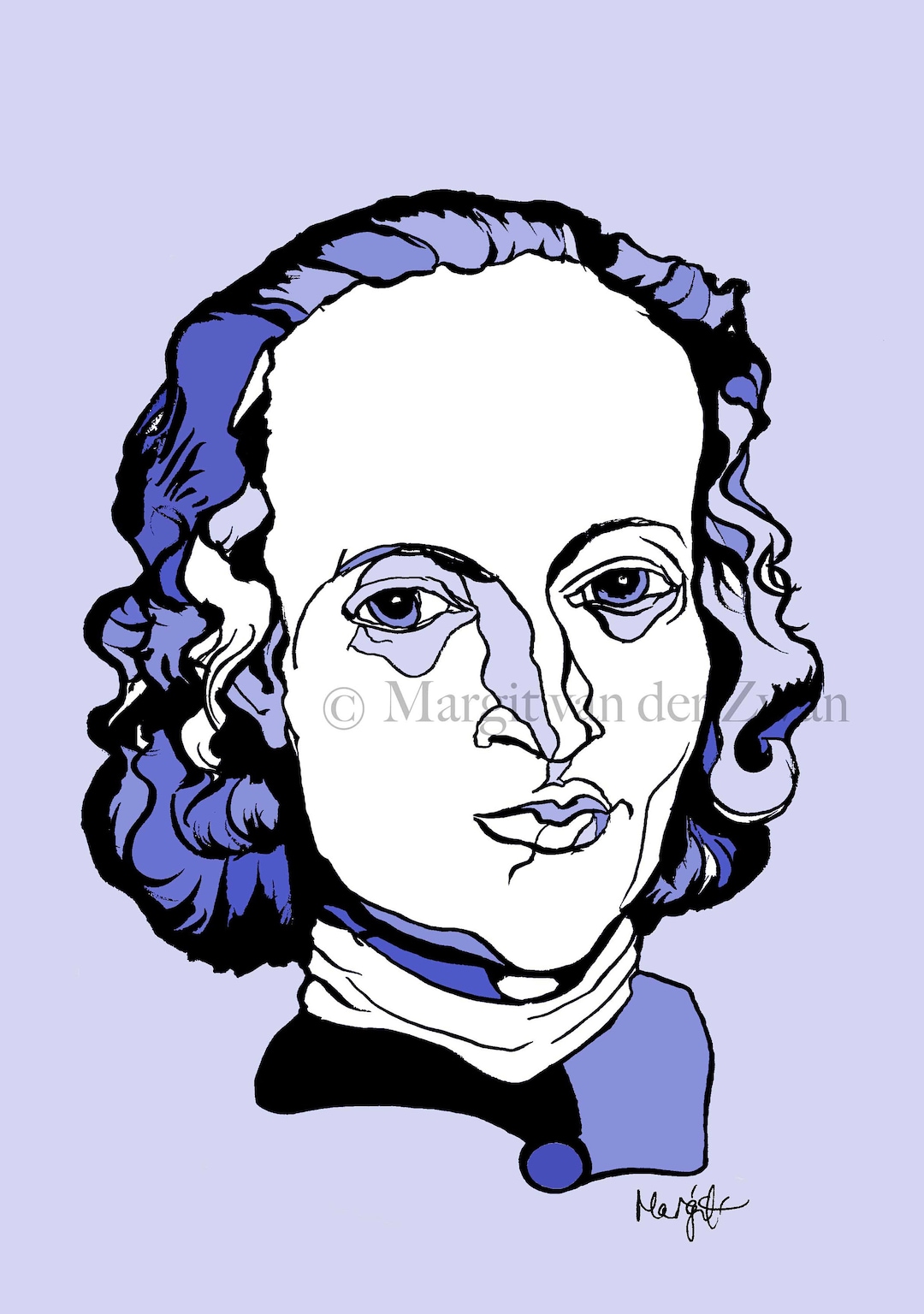 Portrait of Composer Johann Pachelbel Wall Art Decor Gift for String ...