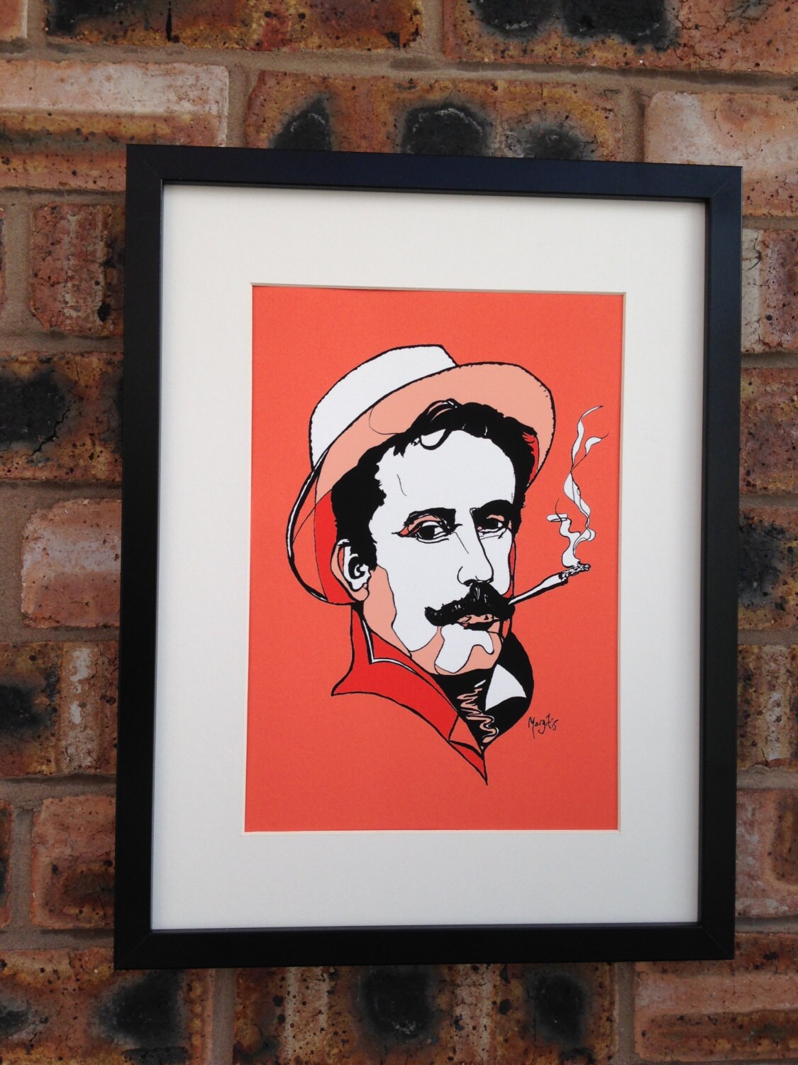 Puccini Art Handmade Ink Drawing Portrait of Italian Composer - Etsy