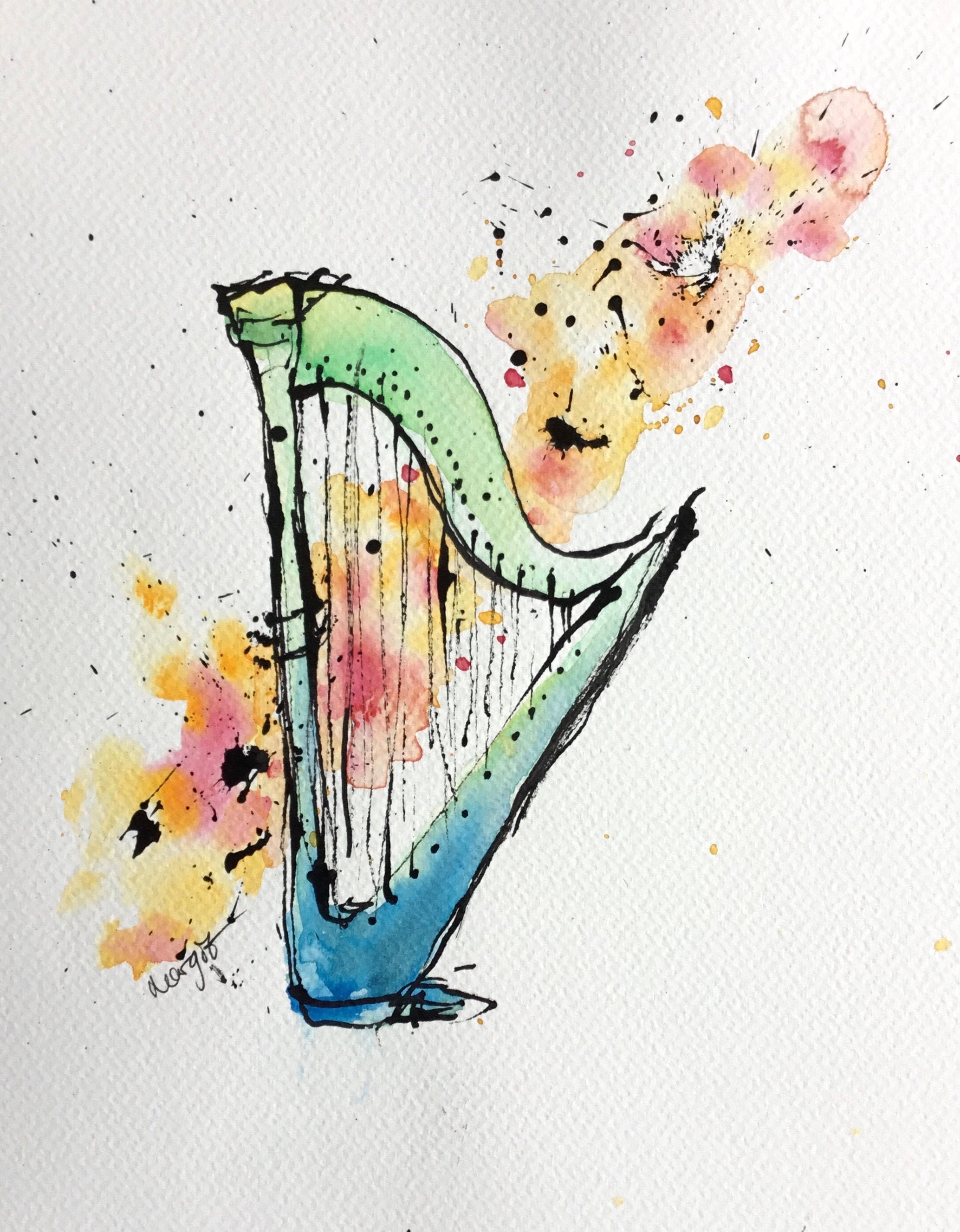 Harp Painting