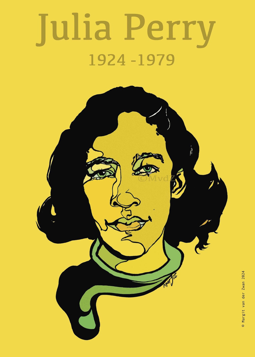 Julia Perry Poster of Composer, Wall Art, School Room, Music Department ...