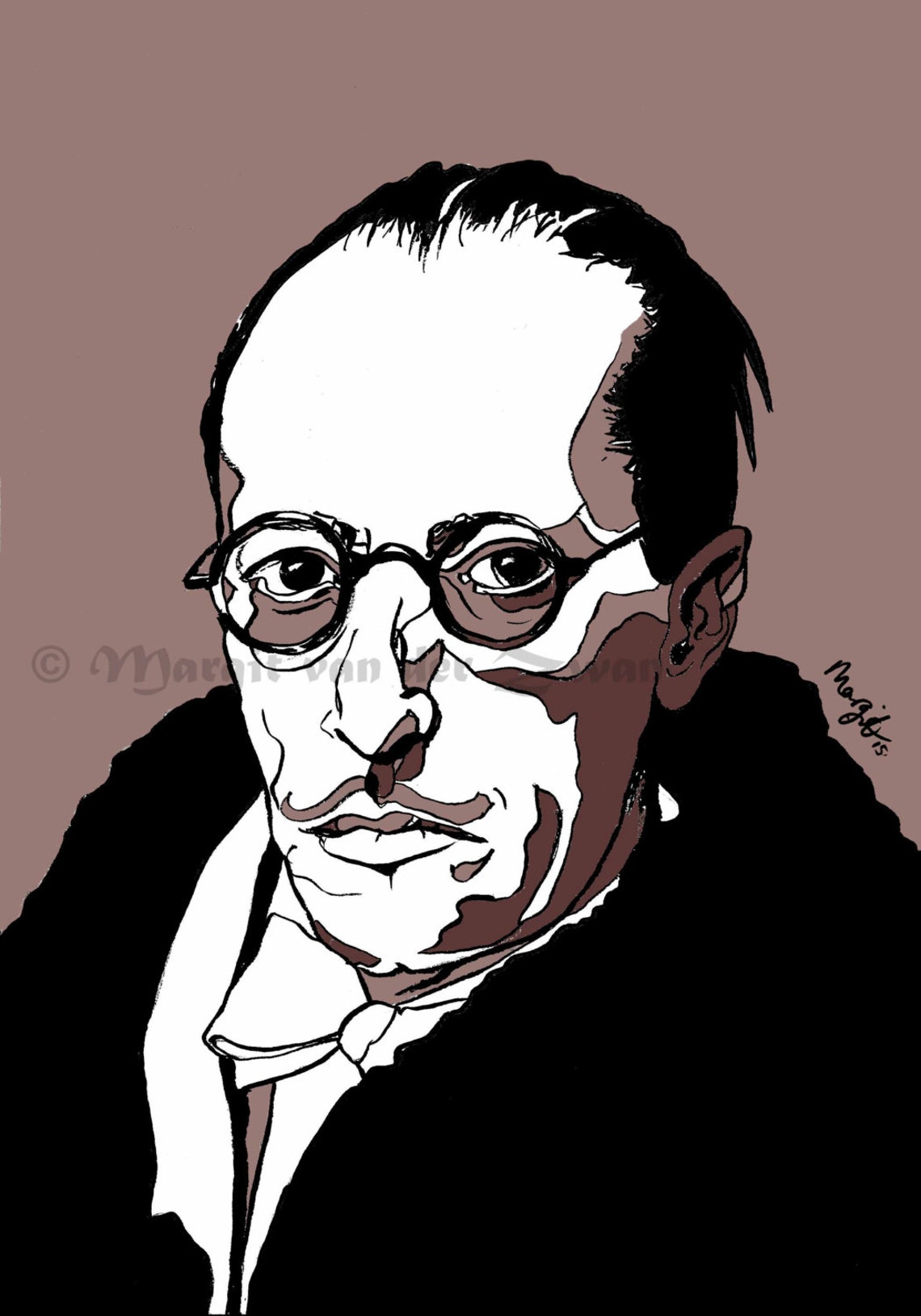 Art Print of American Composer George Gershwin Colourful - Etsy