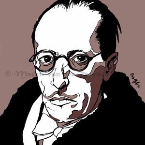 Art Print of American Composer George Gershwin Colourful Modern ...