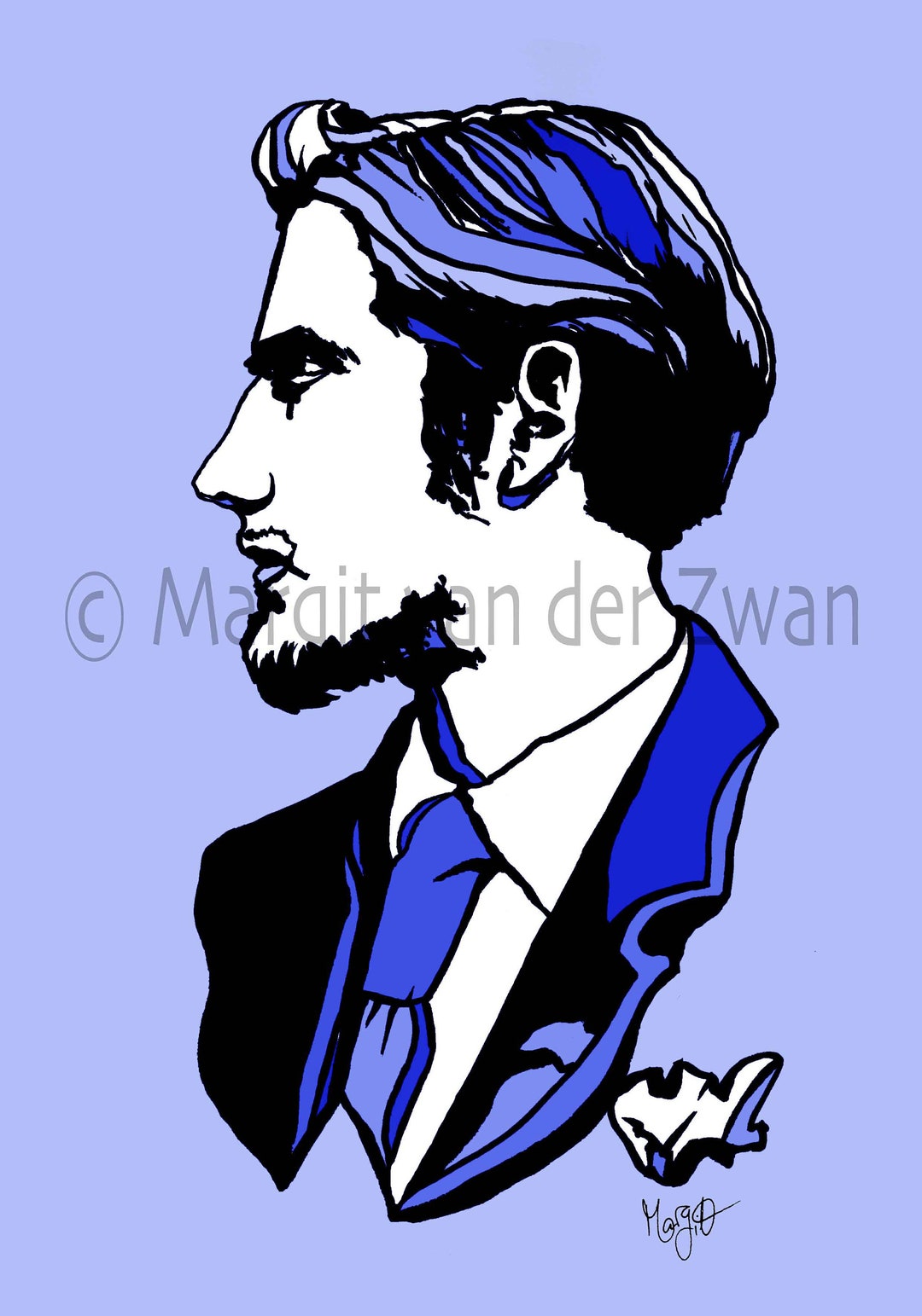 Mathieu Crickboom - Portrait of Belgian Composer and Violinist - Print ...