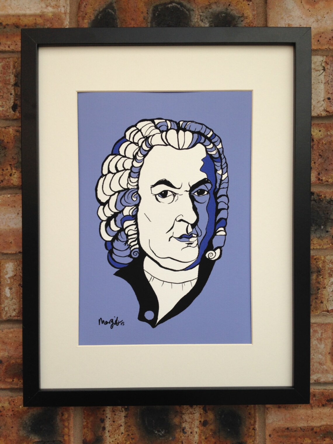 Bach Portrait Art Print: German Composer Gift (A4) - Etsy